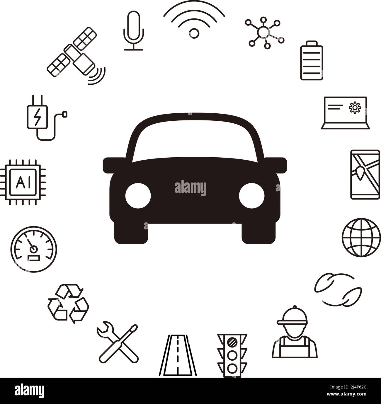 Car transport parking line Stock Vector Images - Alamy