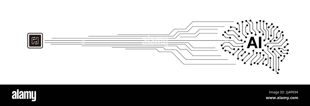 Brain and artificial intelligence concept Stock Vector Images - Alamy