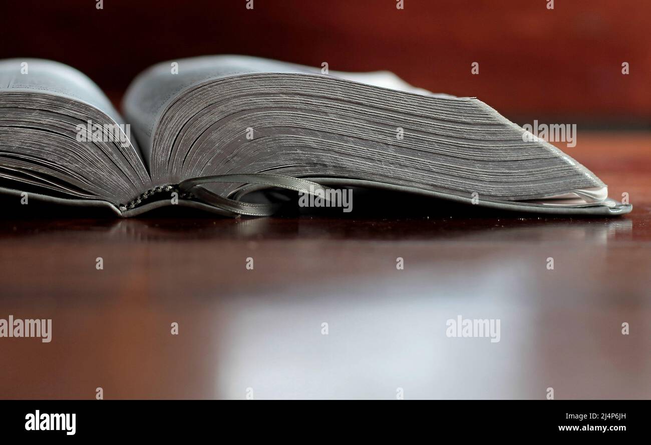 Wooden church bible hi-res stock photography and images - Alamy