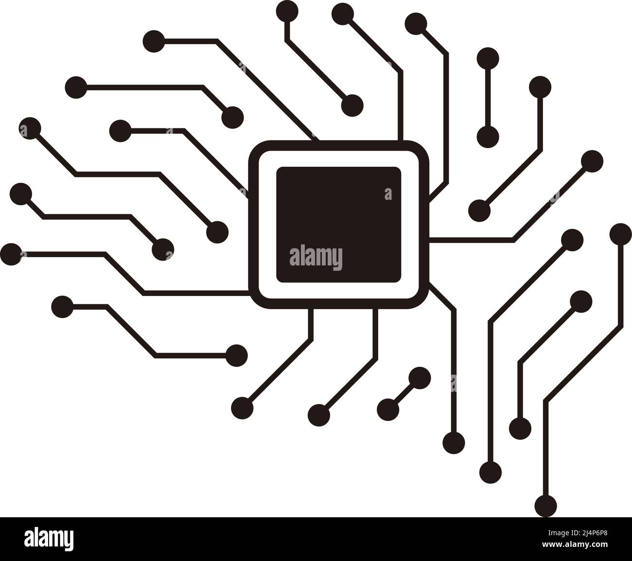 circuit board in the Cyborg brain, Artificial intelligence of digital ...