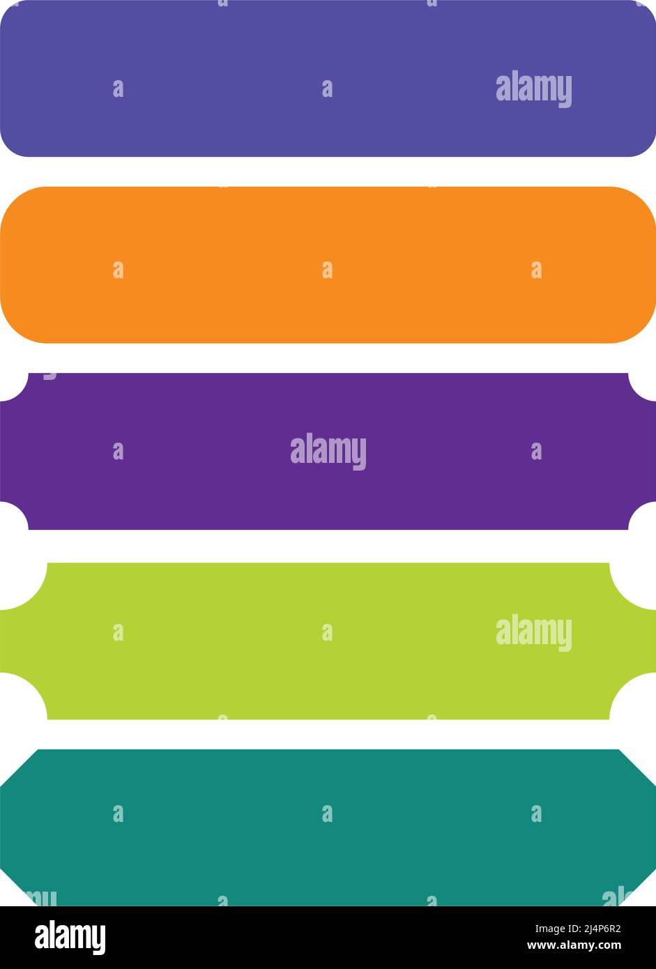 Flat banner, button template shape with corner effect. Stock vector ...