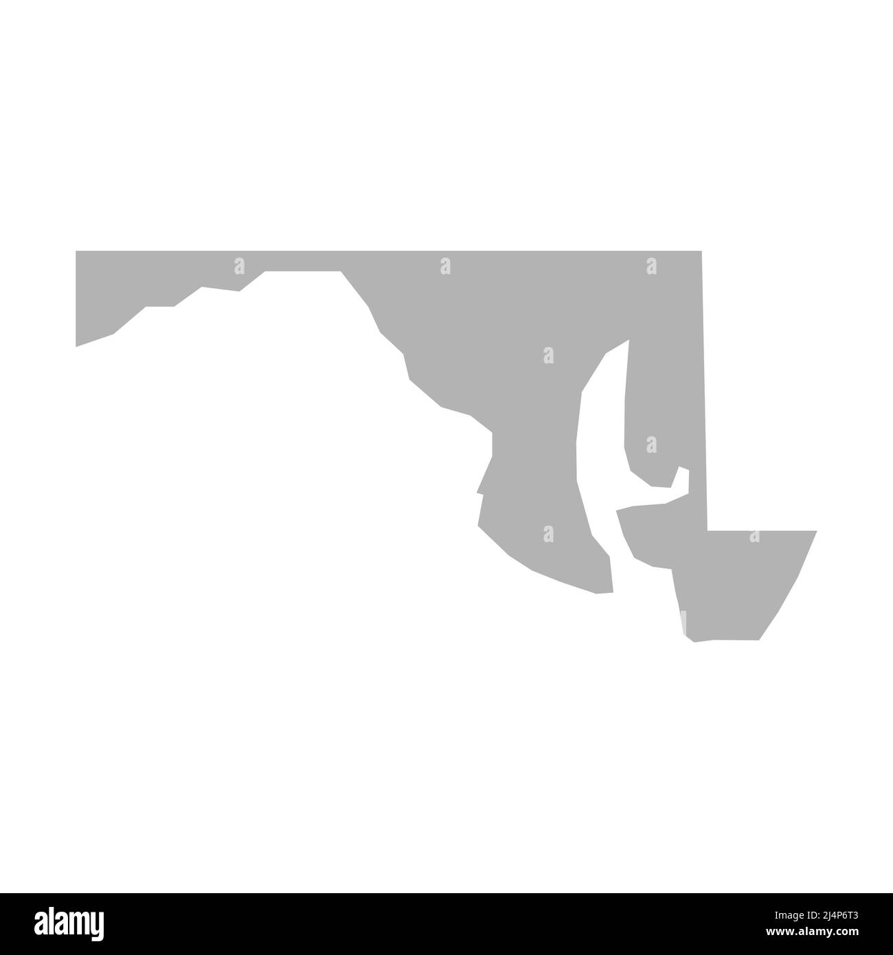 Maryland map vector icon on white background Stock Vector Image & Art ...