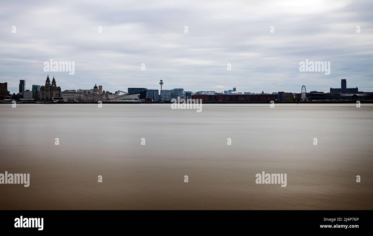 Liverpool waterfront and city skyline Stock Photo - Alamy