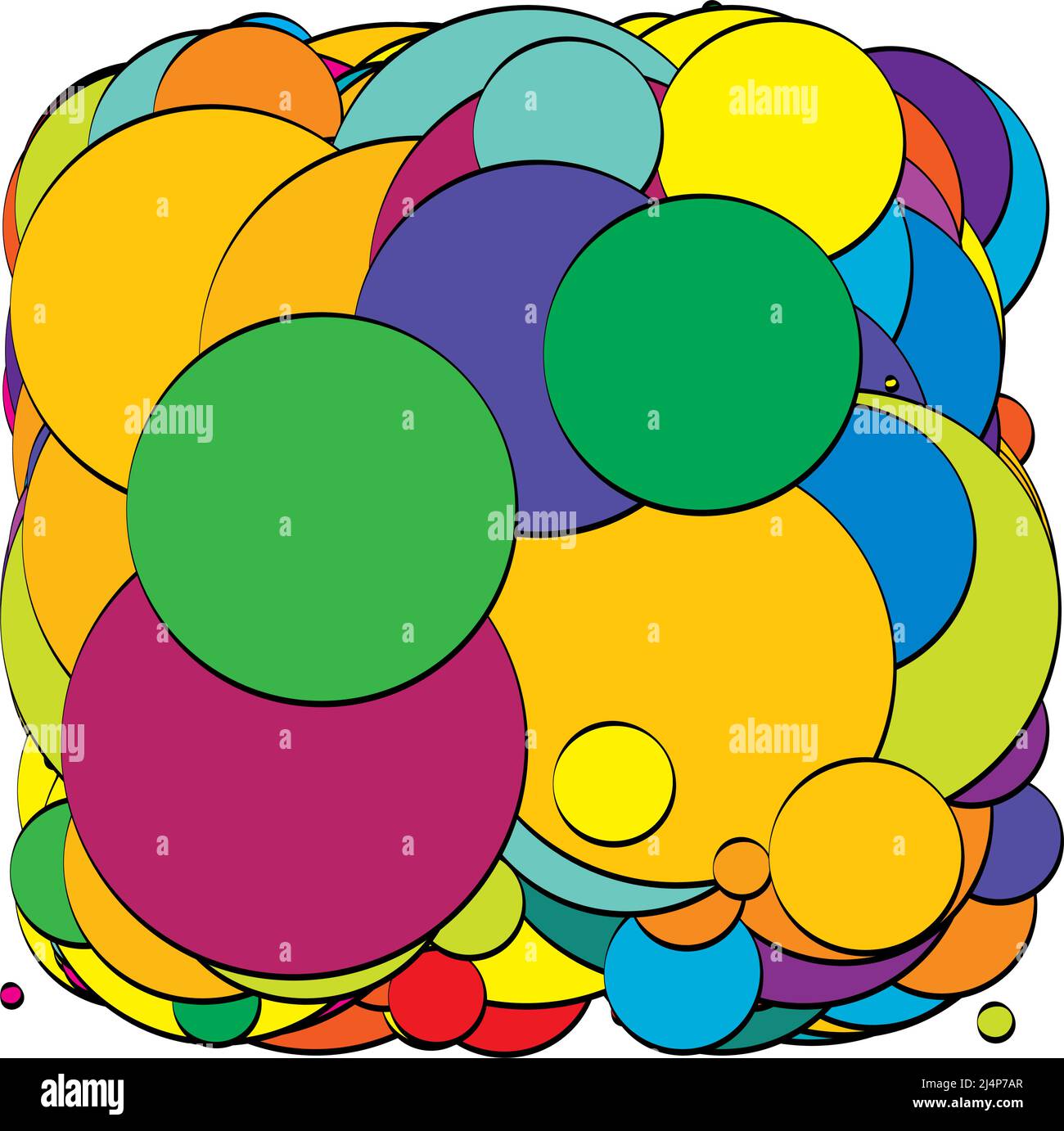 Abstract overlapping circles pattern vector illustraiton. Stock vector ...