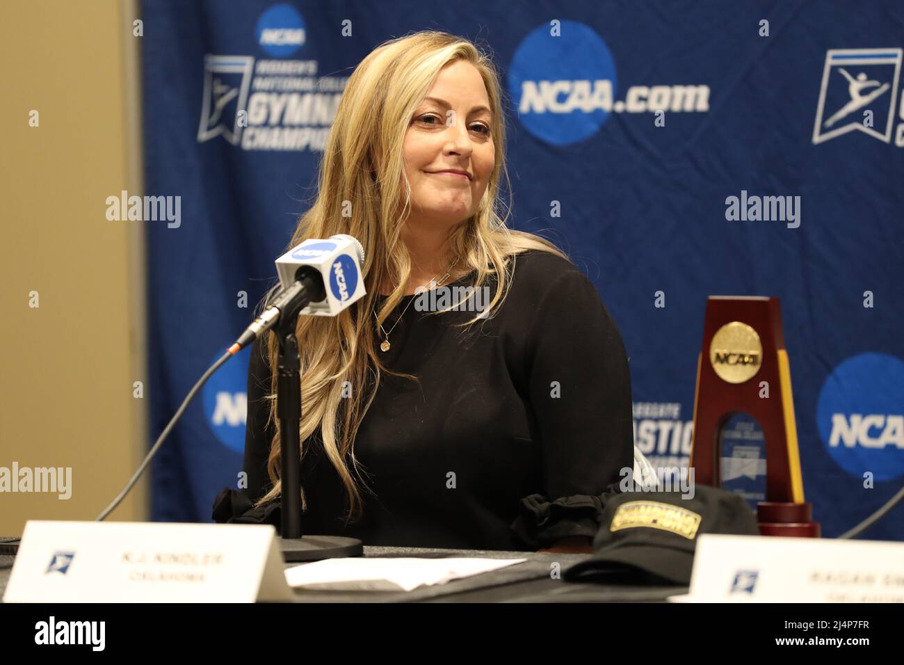 April 16, 2022: The University of Oklahoma women's gymnastics team ...