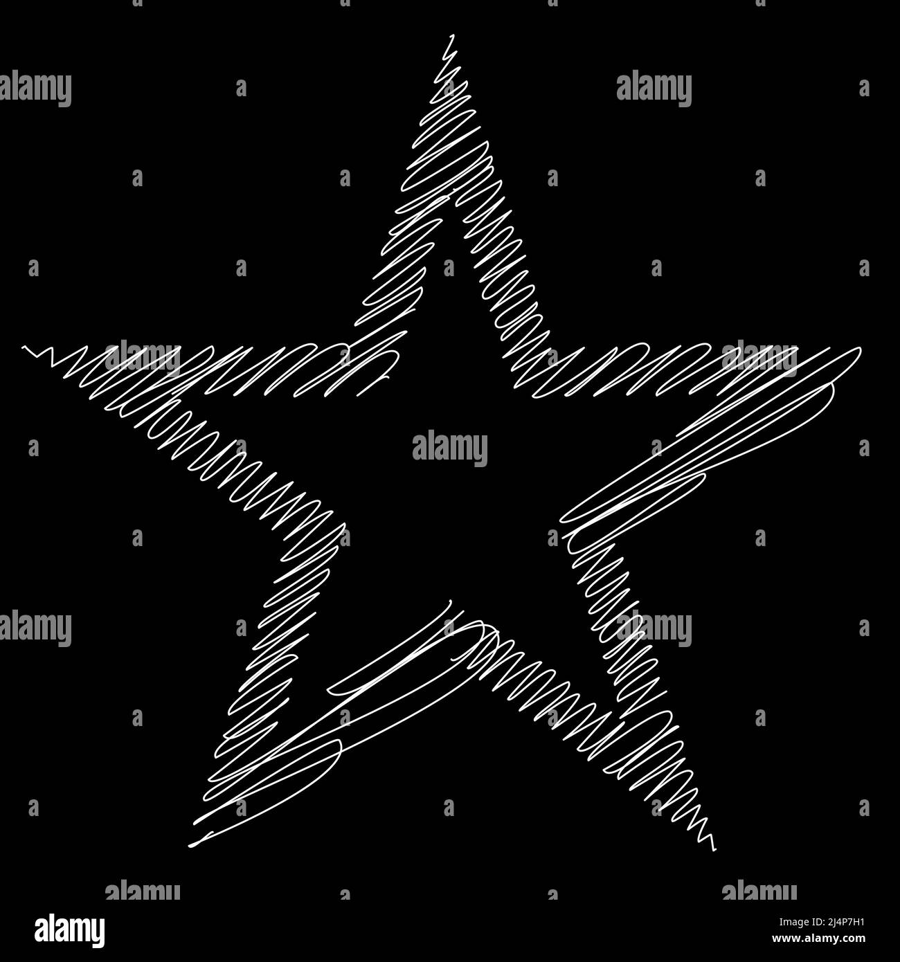 Star freehand drawing, handdrawn scribble, doodle, sketch shape. Stock ...