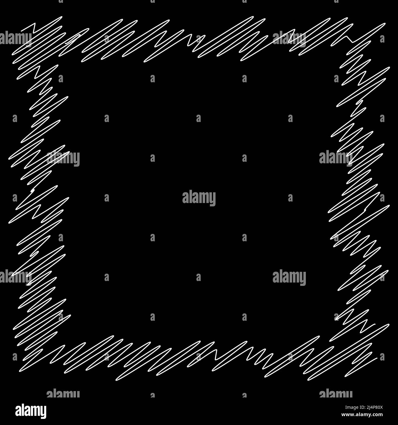 Square freehand drawing, handdrawn scribble, doodle, sketch shape ...