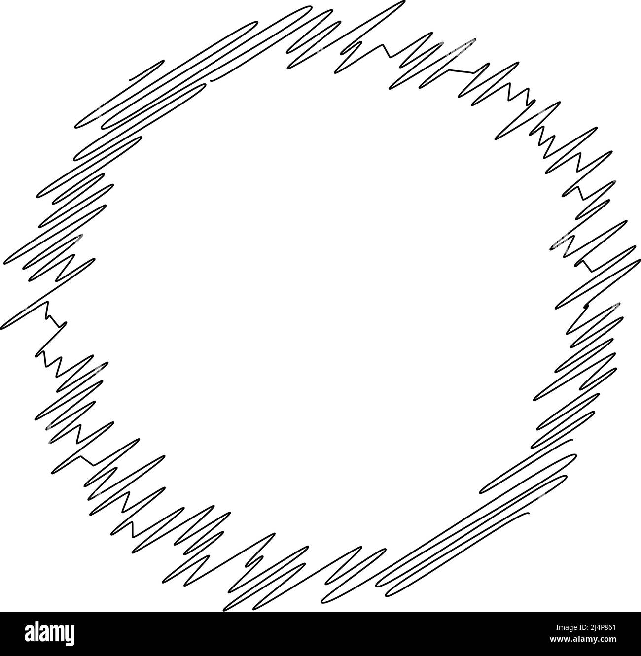 Circle freehand drawing, hand drawn scribble, doodle, sketch shape ...