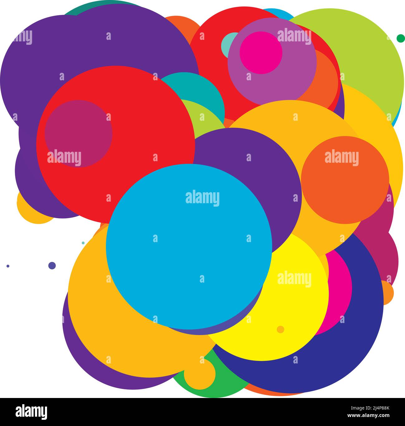 Abstract overlapping circles pattern vector illustraiton. Stock vector illustration, clip-art ...