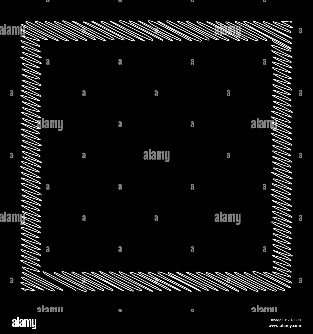 Square freehand drawing, handdrawn scribble, doodle, sketch shape ...