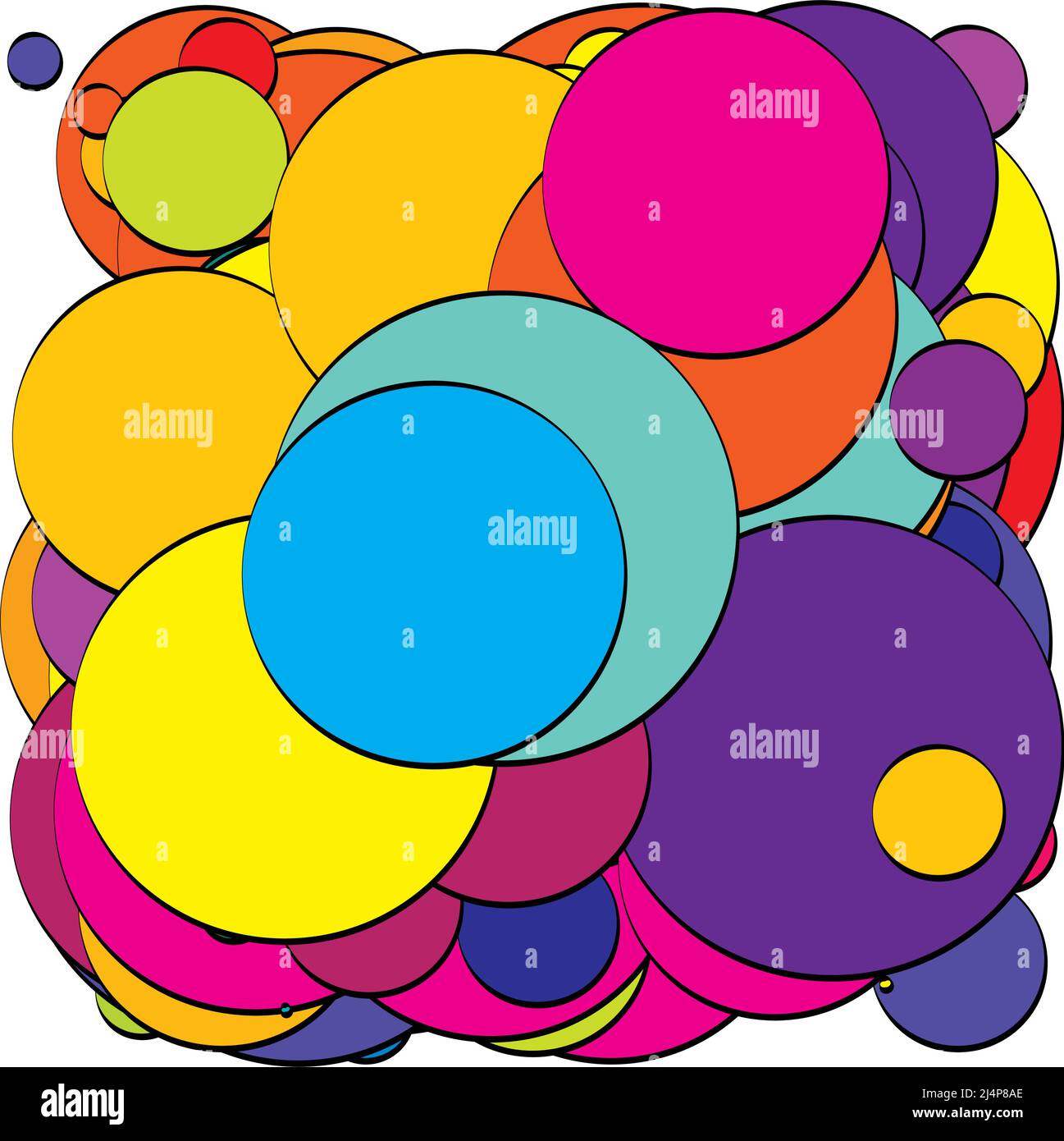 Abstract overlapping circles pattern vector illustraiton. Stock vector ...
