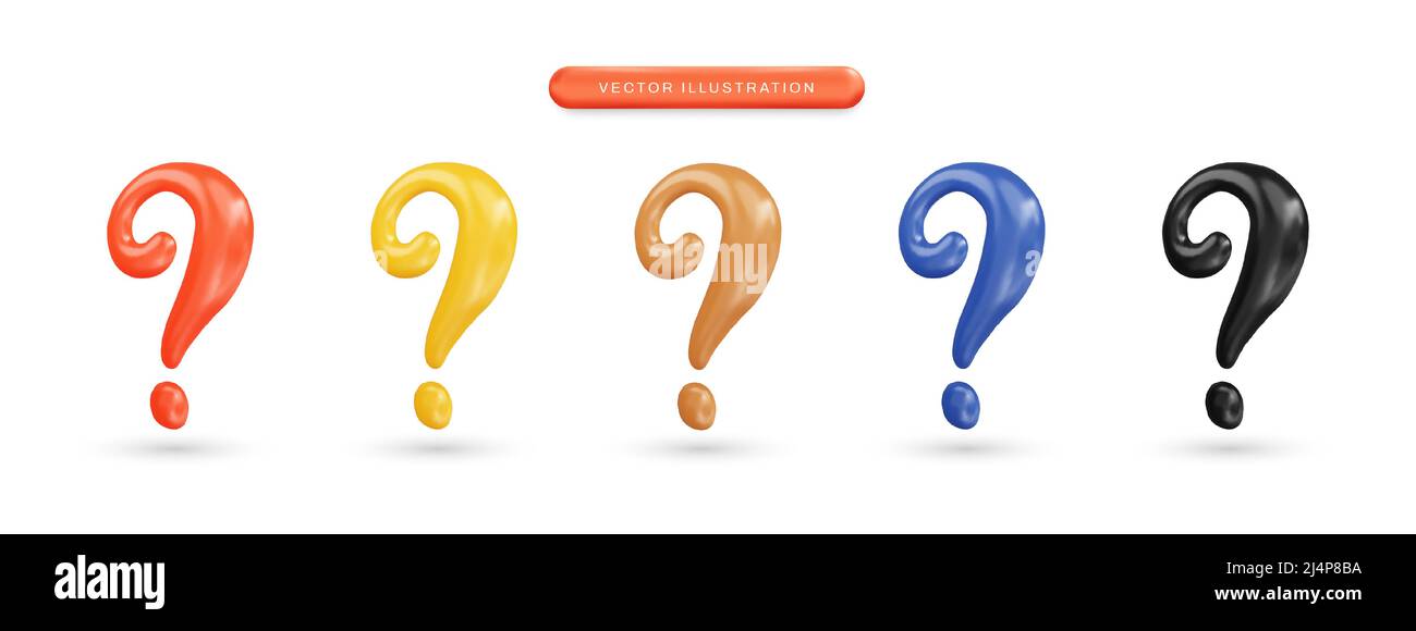 Realistic 3d question mark vector illustration Stock Vector Image & Art ...