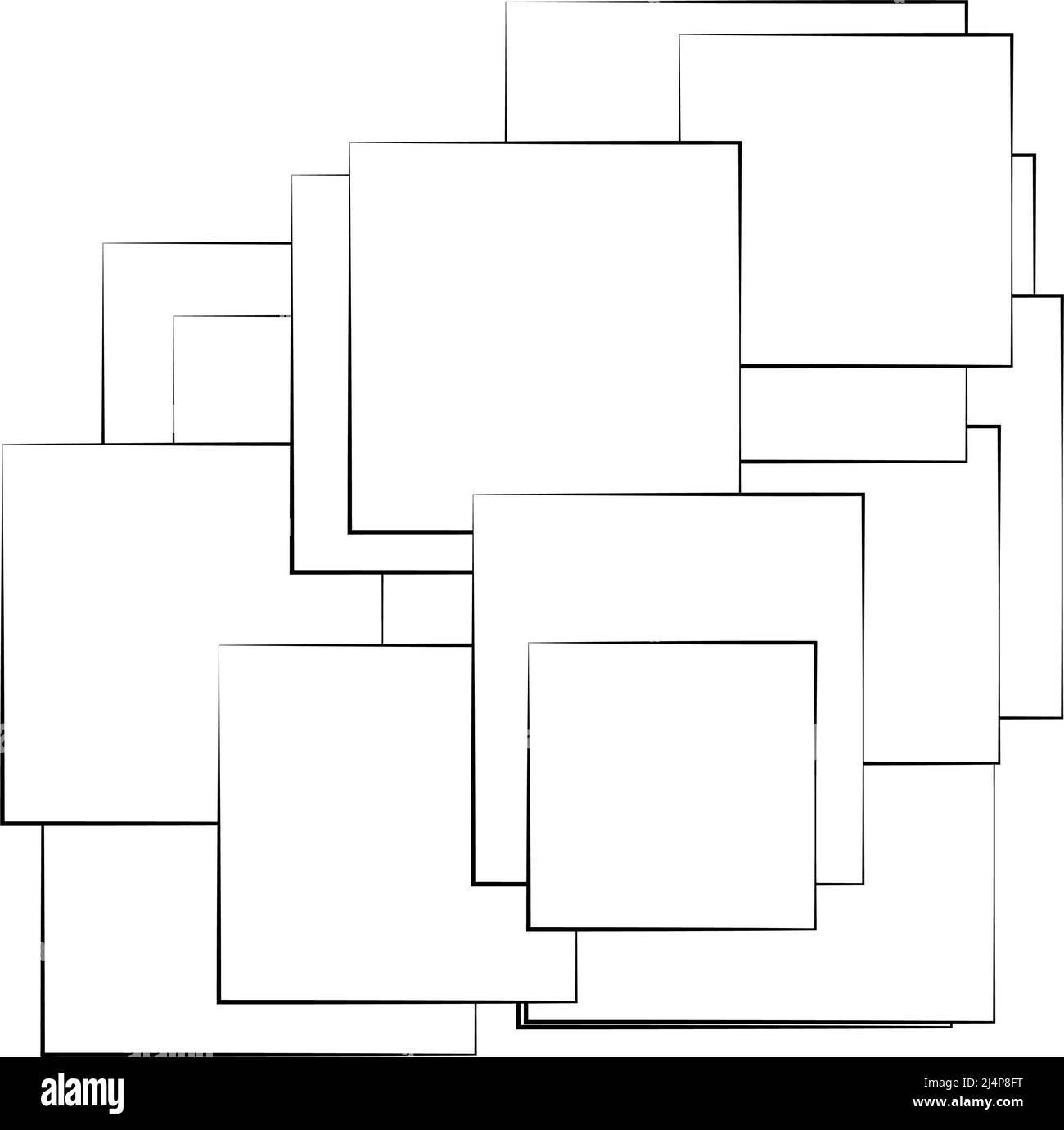 Random Rectangles Structure Vector Composition Pattern Stock Vector Illustration Clip Art