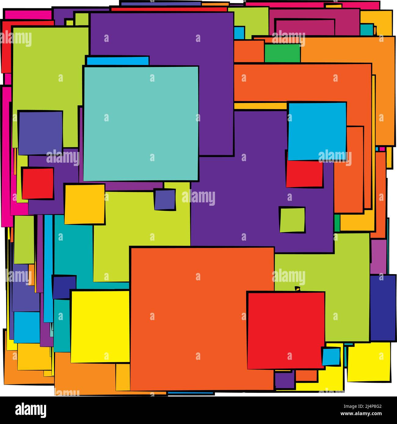 Abstract overlapping squares pattern vector illustraiton. Stock vector illustration, clip-art ...