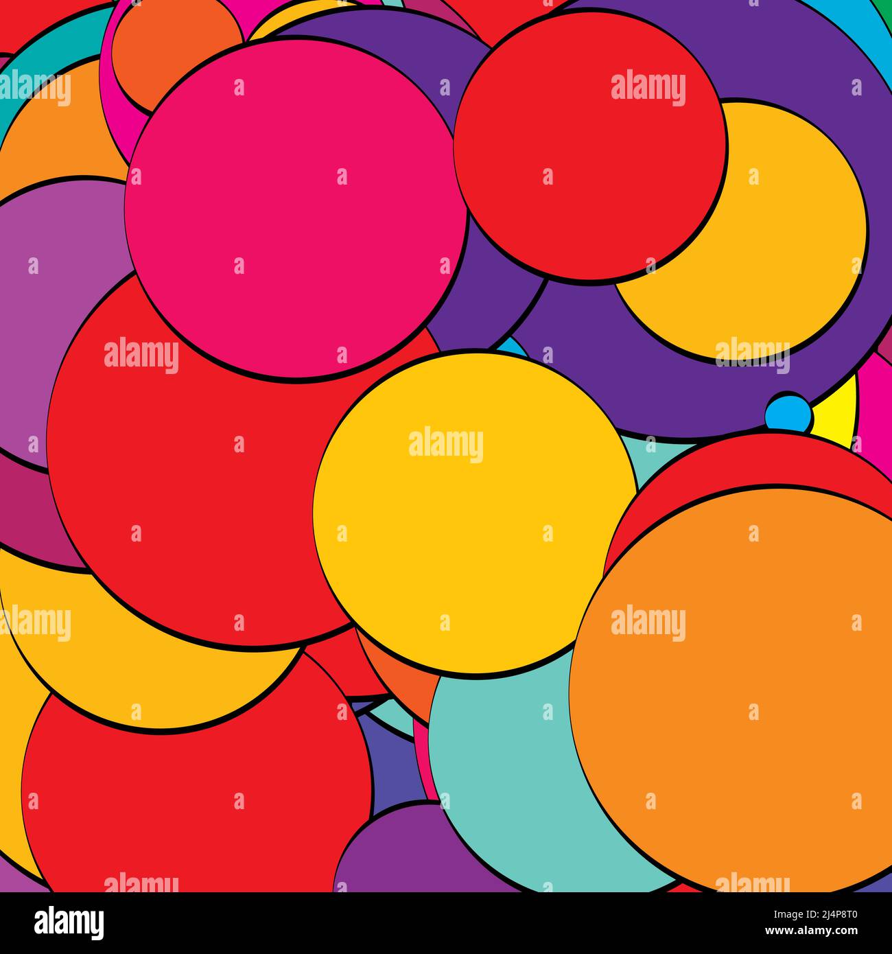 Abstract overlapping circles pattern vector illustraiton. Stock vector illustration, clip-art ...