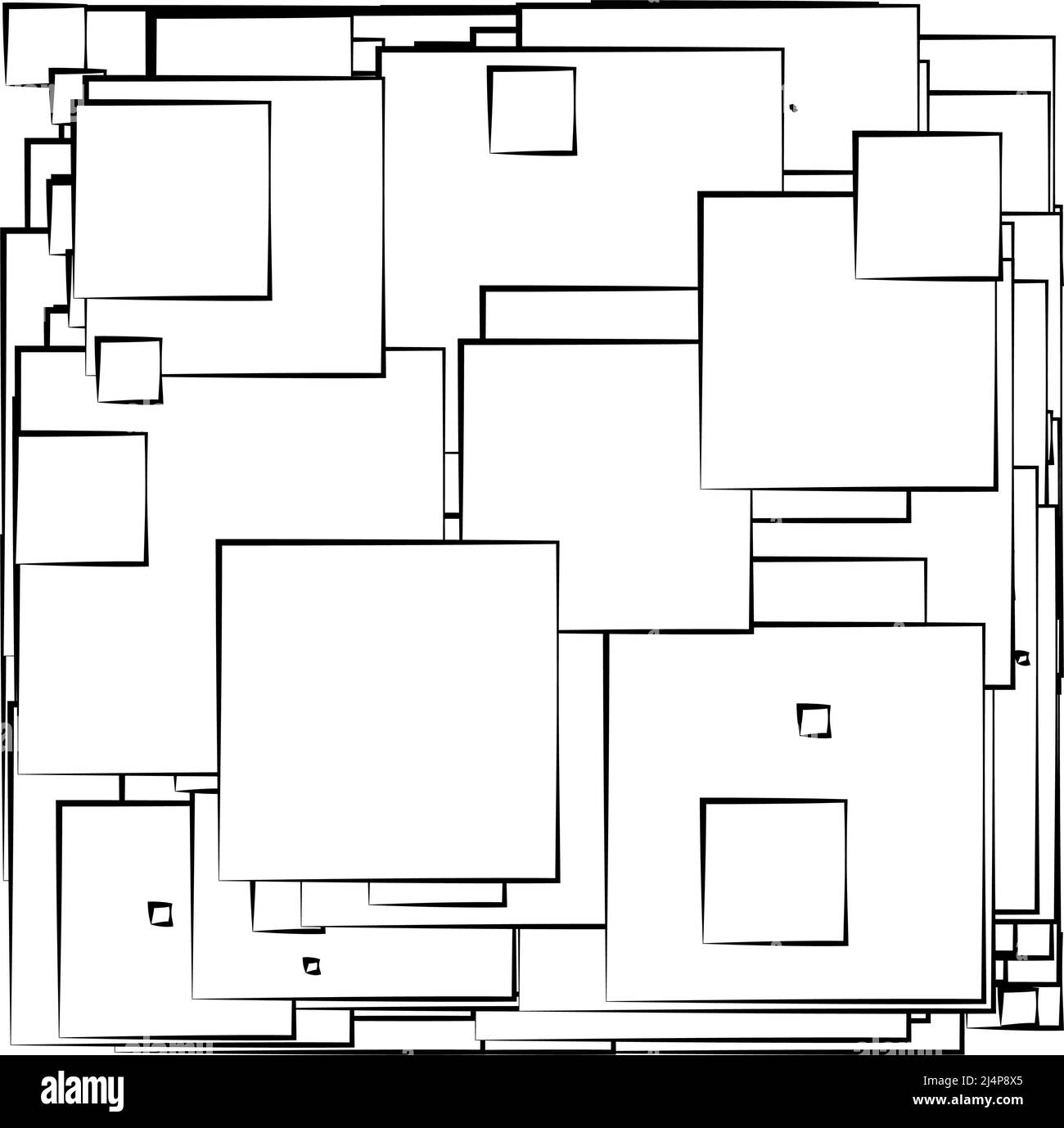 Abstract overlapping squares pattern vector illustraiton. Stock vector ...