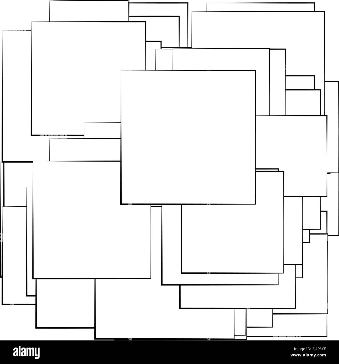 Random rectangles structure vector composition, pattern. Stock vector ...