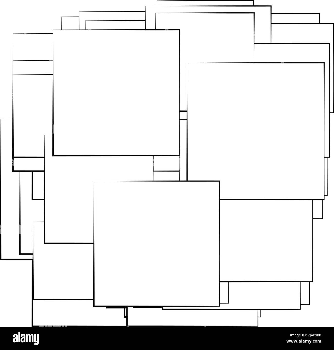 Mosaic square tiles pile Stock Vector Images - Alamy