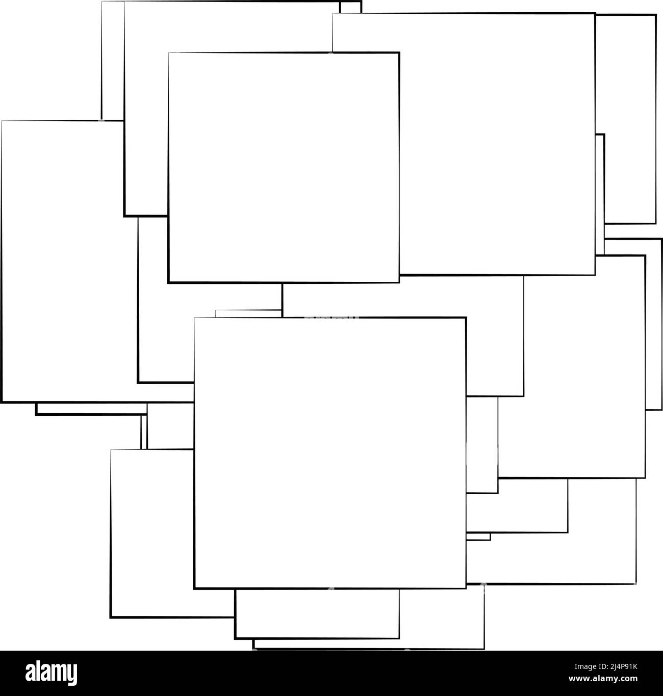 Random rectangles structure vector composition, pattern. Stock vector ...