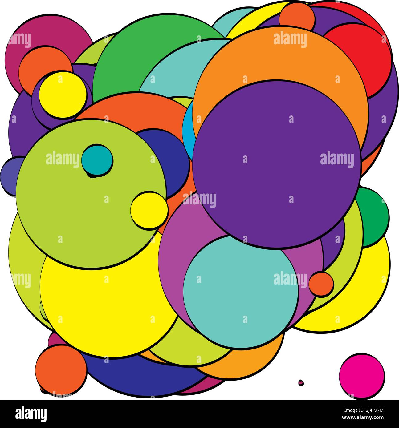 Abstract overlapping circles pattern vector illustraiton. Stock vector ...