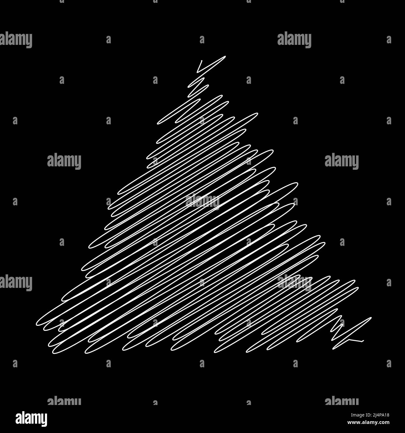 Triangle freehand drawing, handdrawn scribble, doodle, sketch shape ...