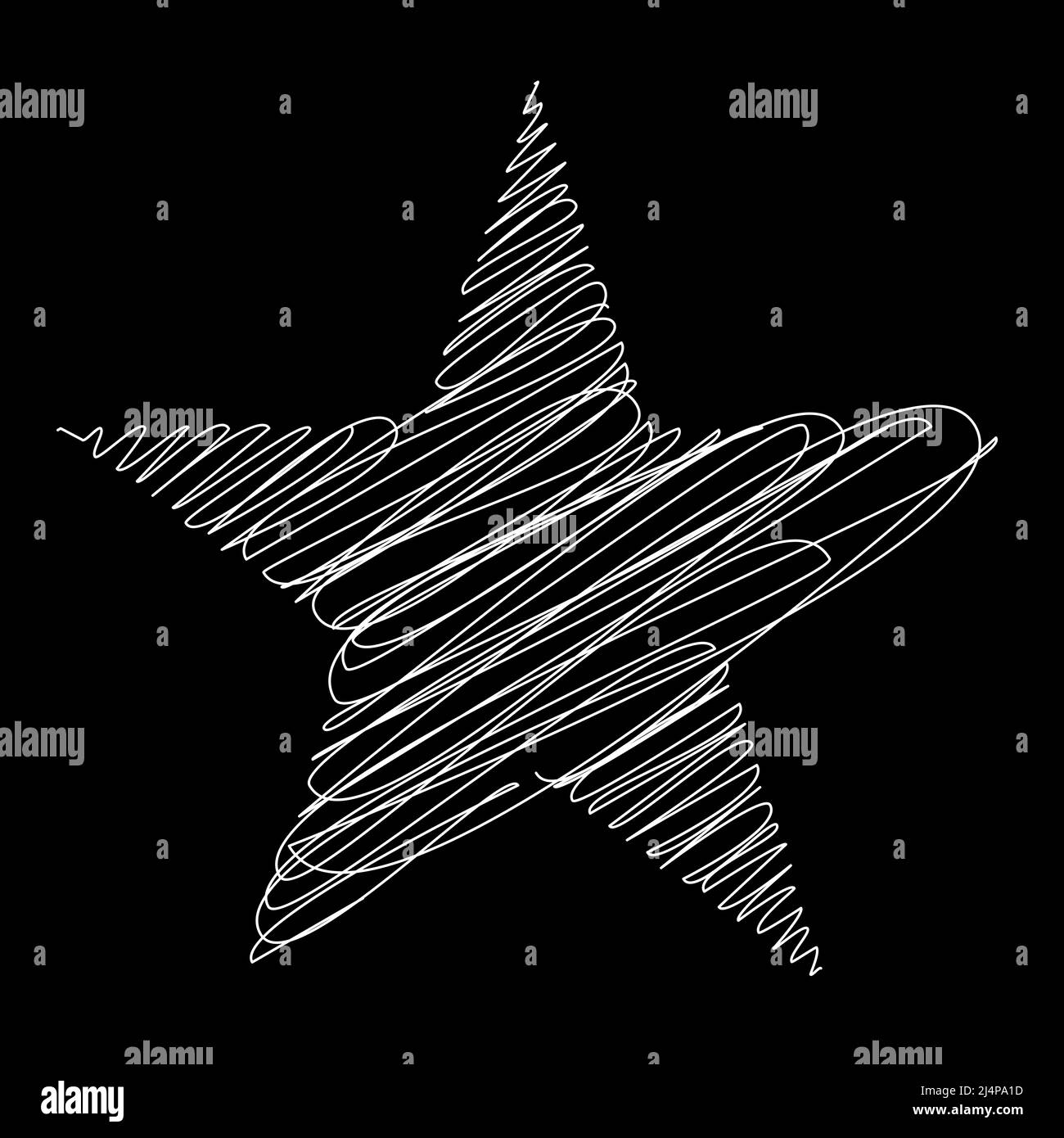 Star freehand drawing, handdrawn scribble, doodle, sketch shape. Stock ...