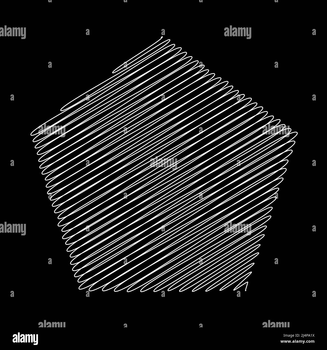 Octagon freehand drawing, handdrawn polygon scribble, doodle, sketch ...