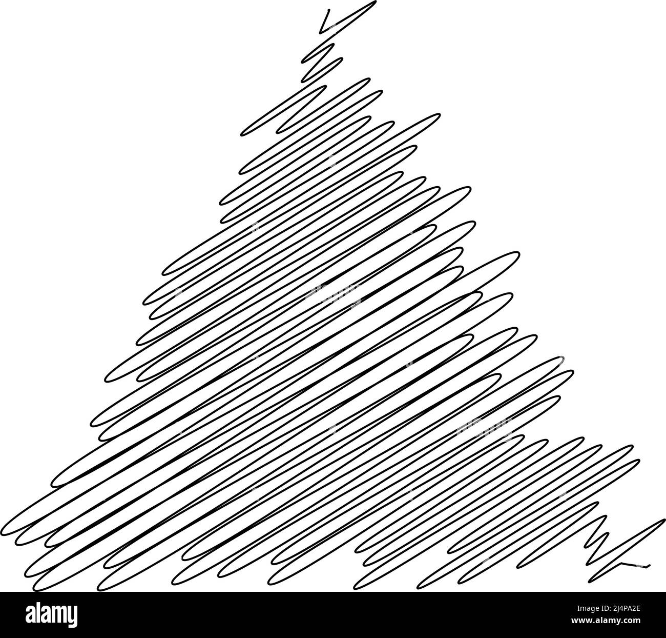 Triangle freehand drawing, handdrawn scribble, doodle, sketch shape ...