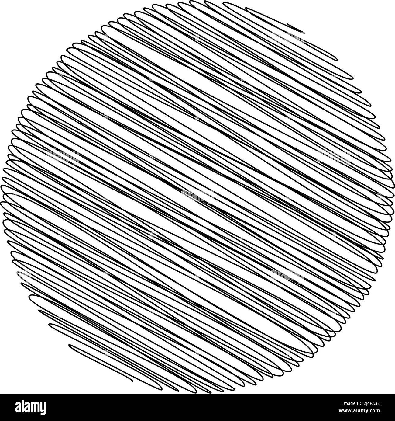 Circle freehand drawing, hand drawn scribble, doodle, sketch shape ...