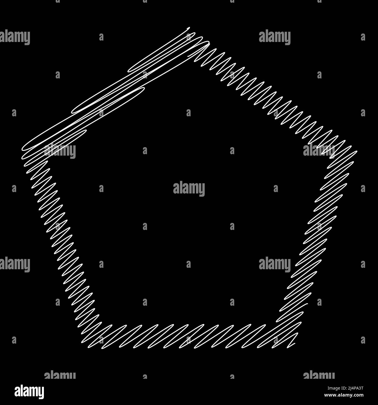 Octagon freehand drawing, handdrawn polygon scribble, doodle, sketch ...