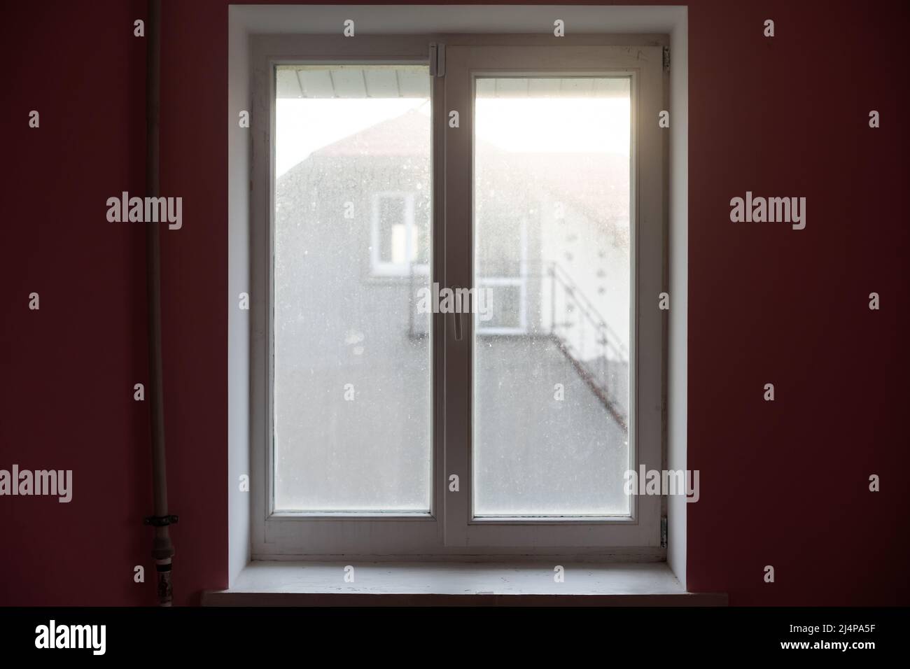 Window with very dirty and dusty glass in daylight Stock Photo - Alamy