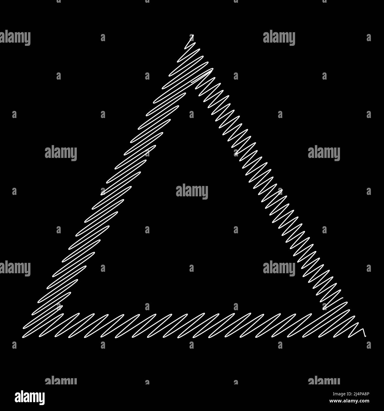 Triangle freehand drawing, handdrawn scribble, doodle, sketch shape ...
