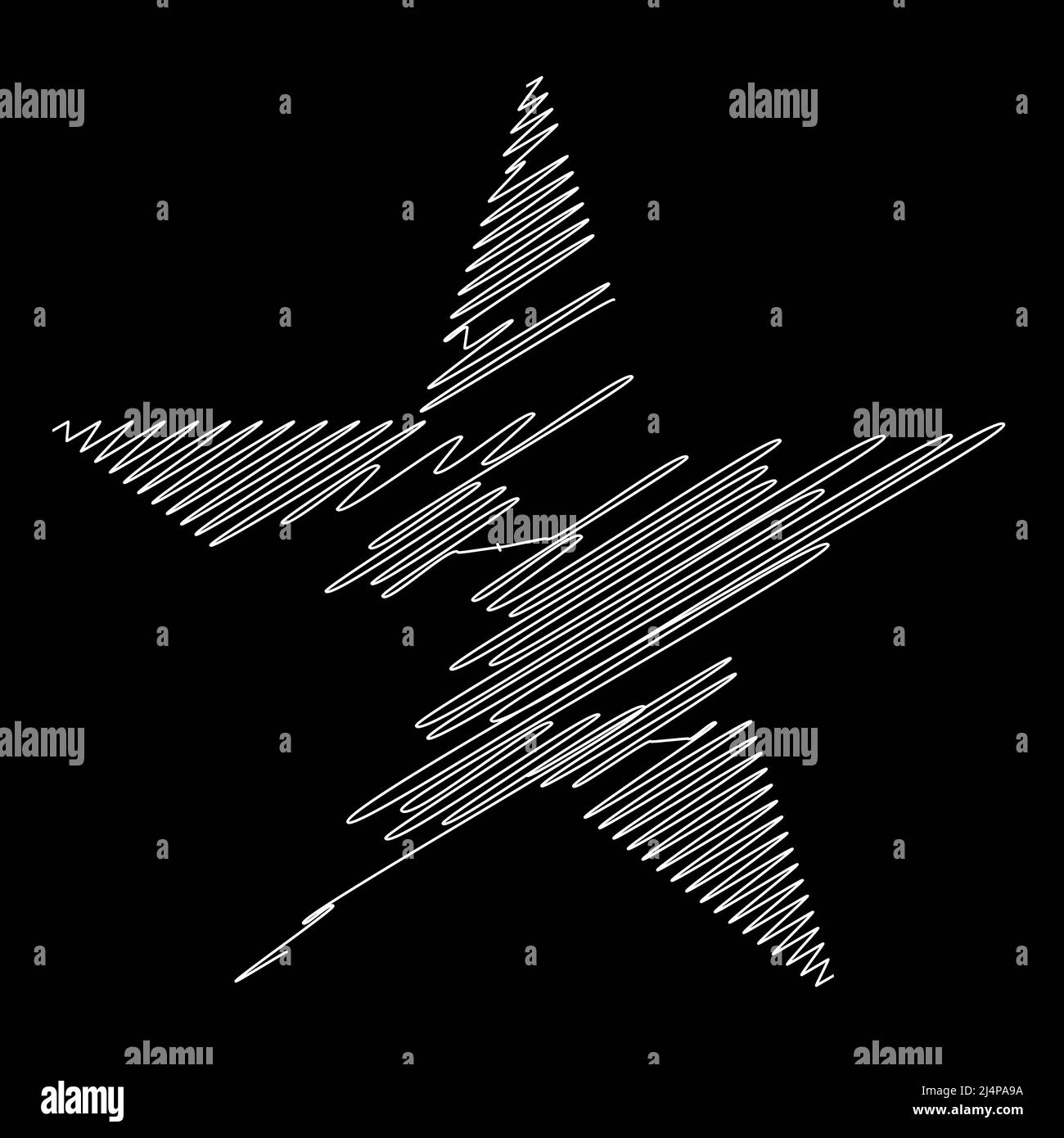 Star freehand drawing, handdrawn scribble, doodle, sketch shape. Stock ...