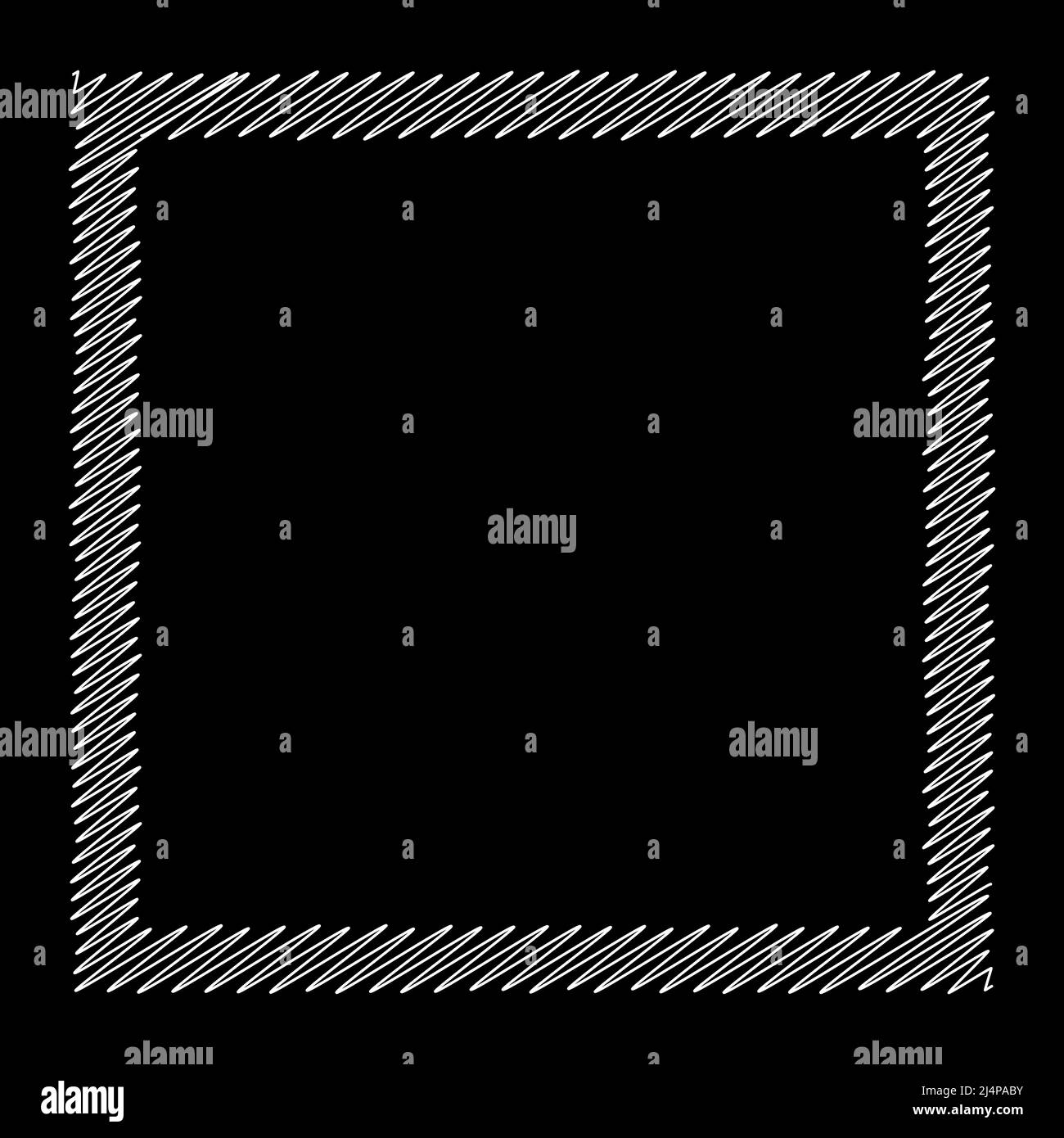 Square freehand drawing, handdrawn scribble, doodle, sketch shape ...