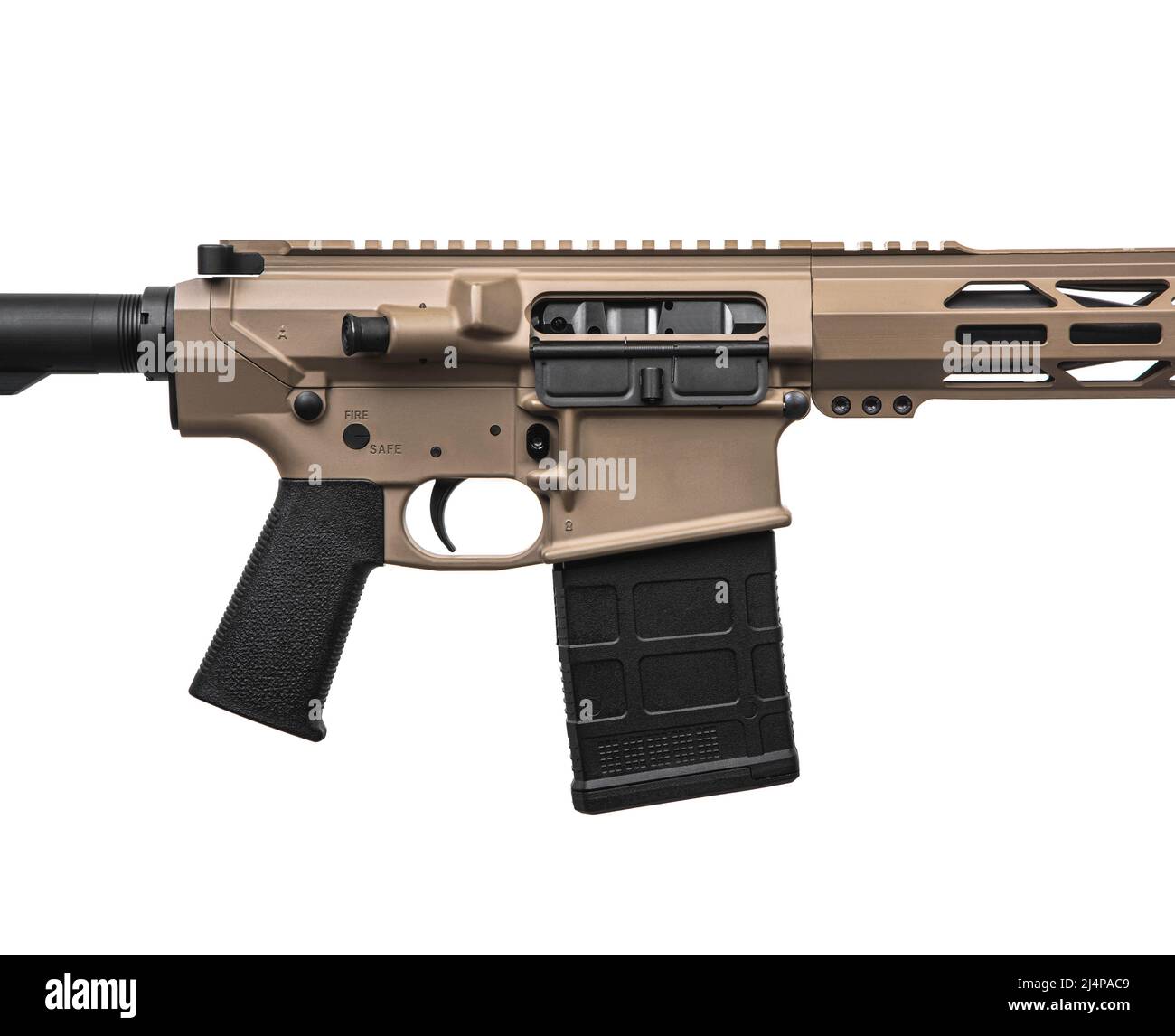 Modern automatic coyote color rifle. Weapons for police, special forces ...