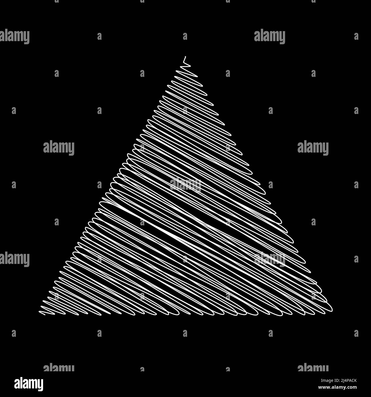 Triangle freehand drawing, handdrawn scribble, doodle, sketch shape ...