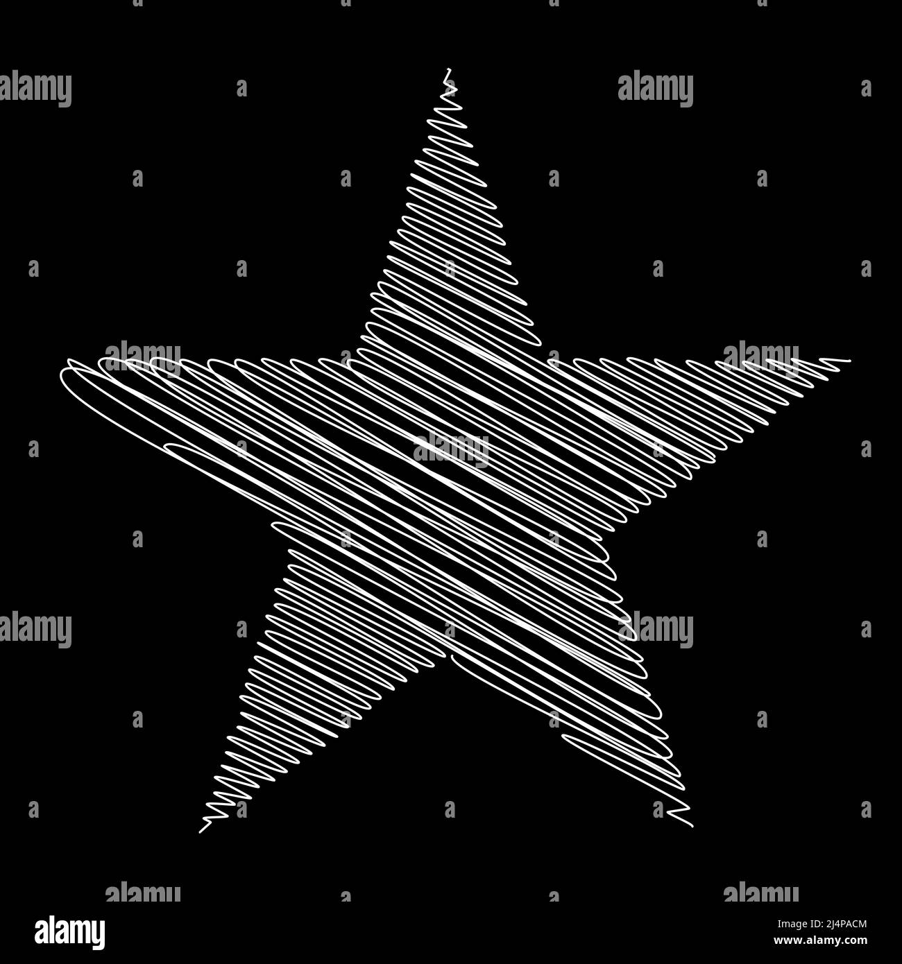 Star freehand drawing, handdrawn scribble, doodle, sketch shape. Stock ...