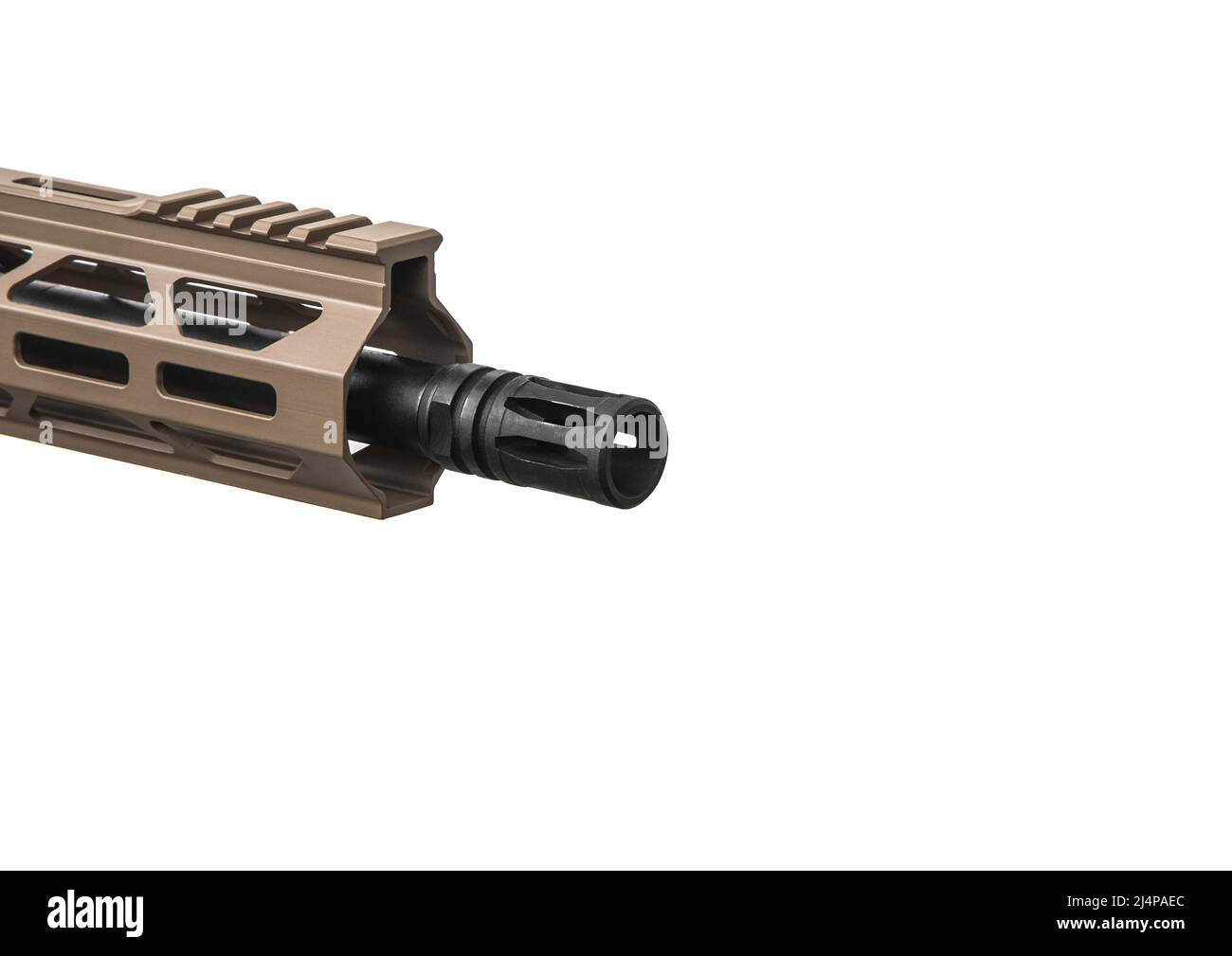 Modern automatic coyote color rifle. Weapons for police, special forces ...