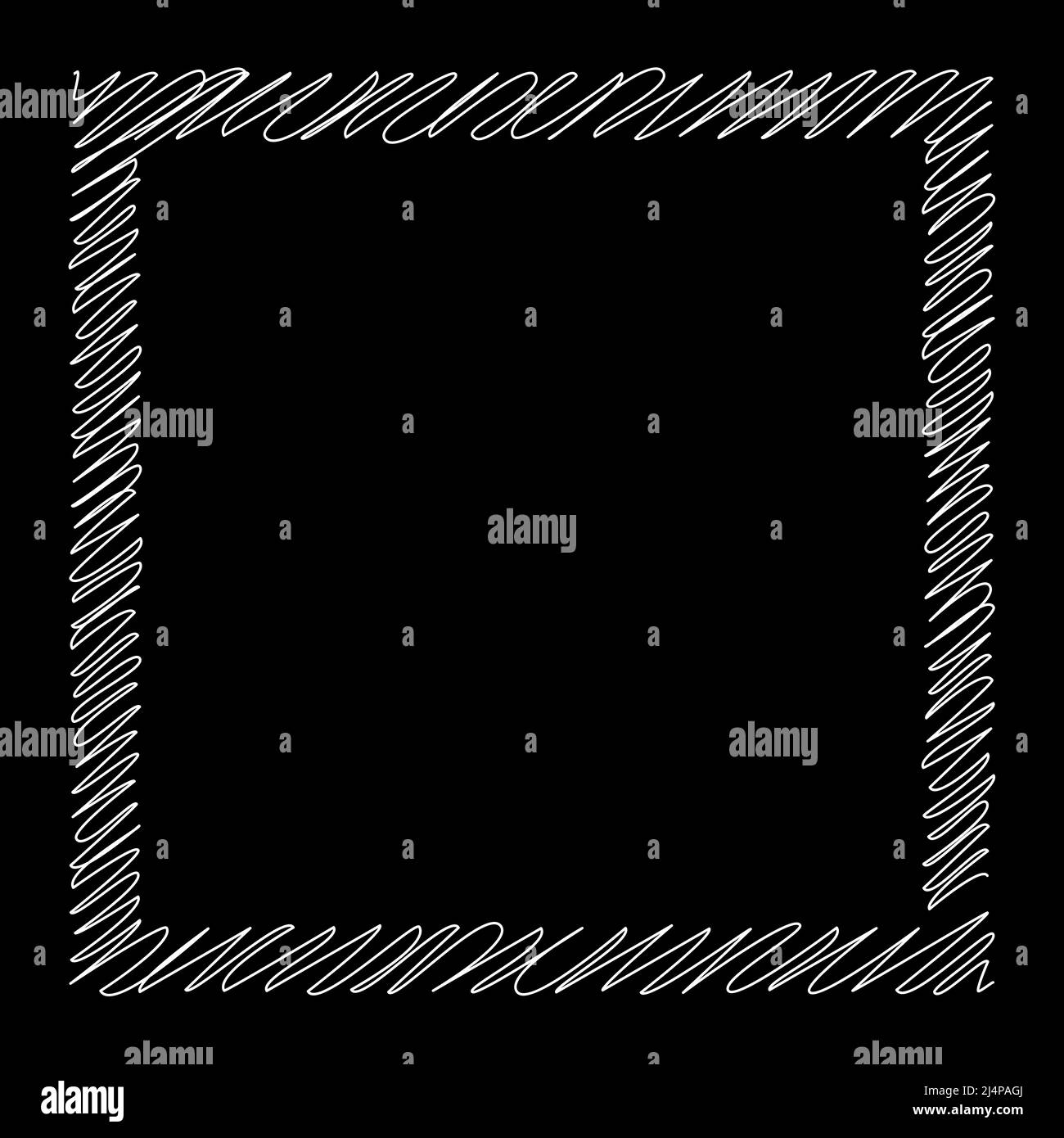 Square freehand drawing, handdrawn scribble, doodle, sketch shape ...