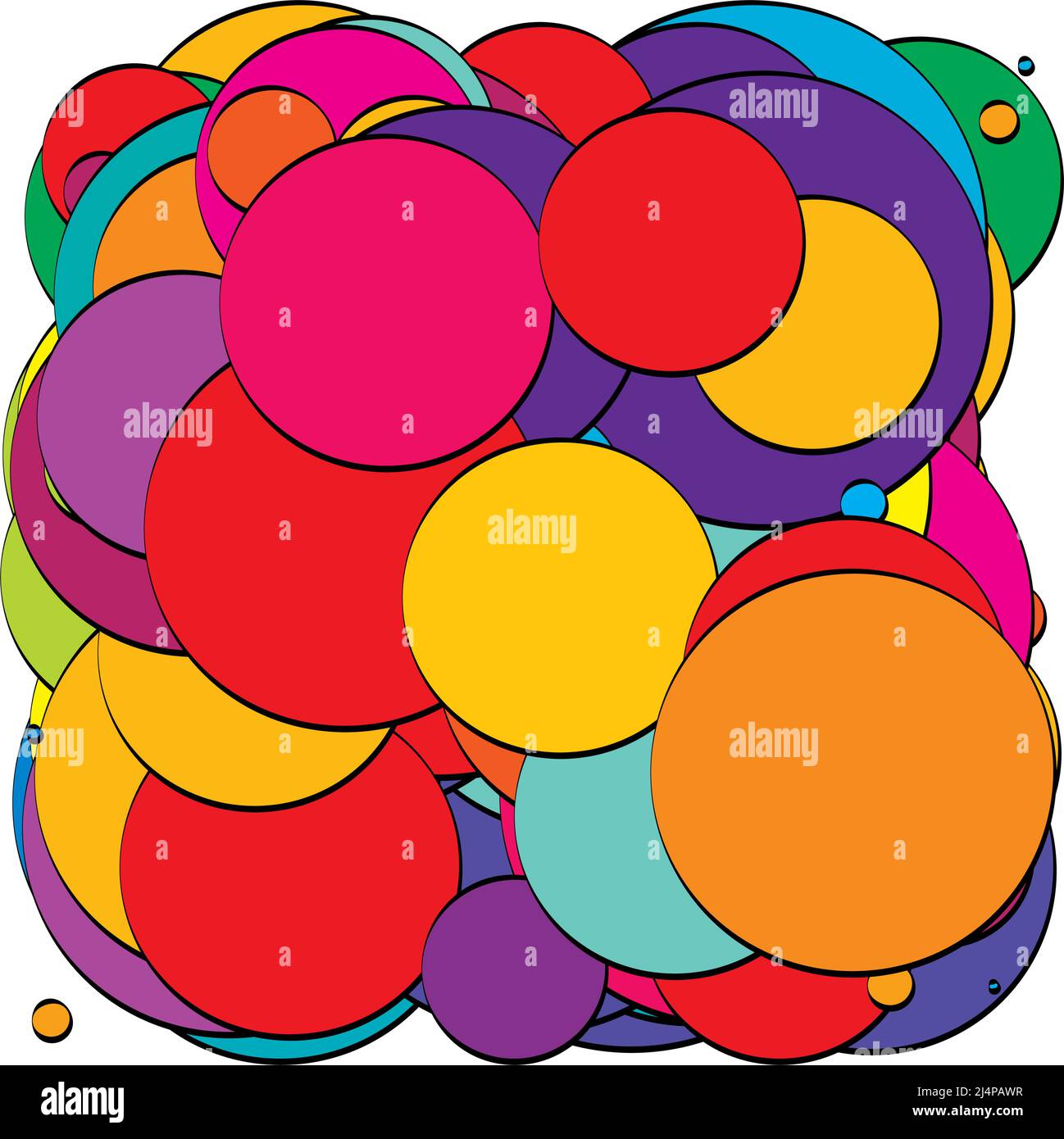Abstract overlapping circles pattern vector illustraiton. Stock vector ...