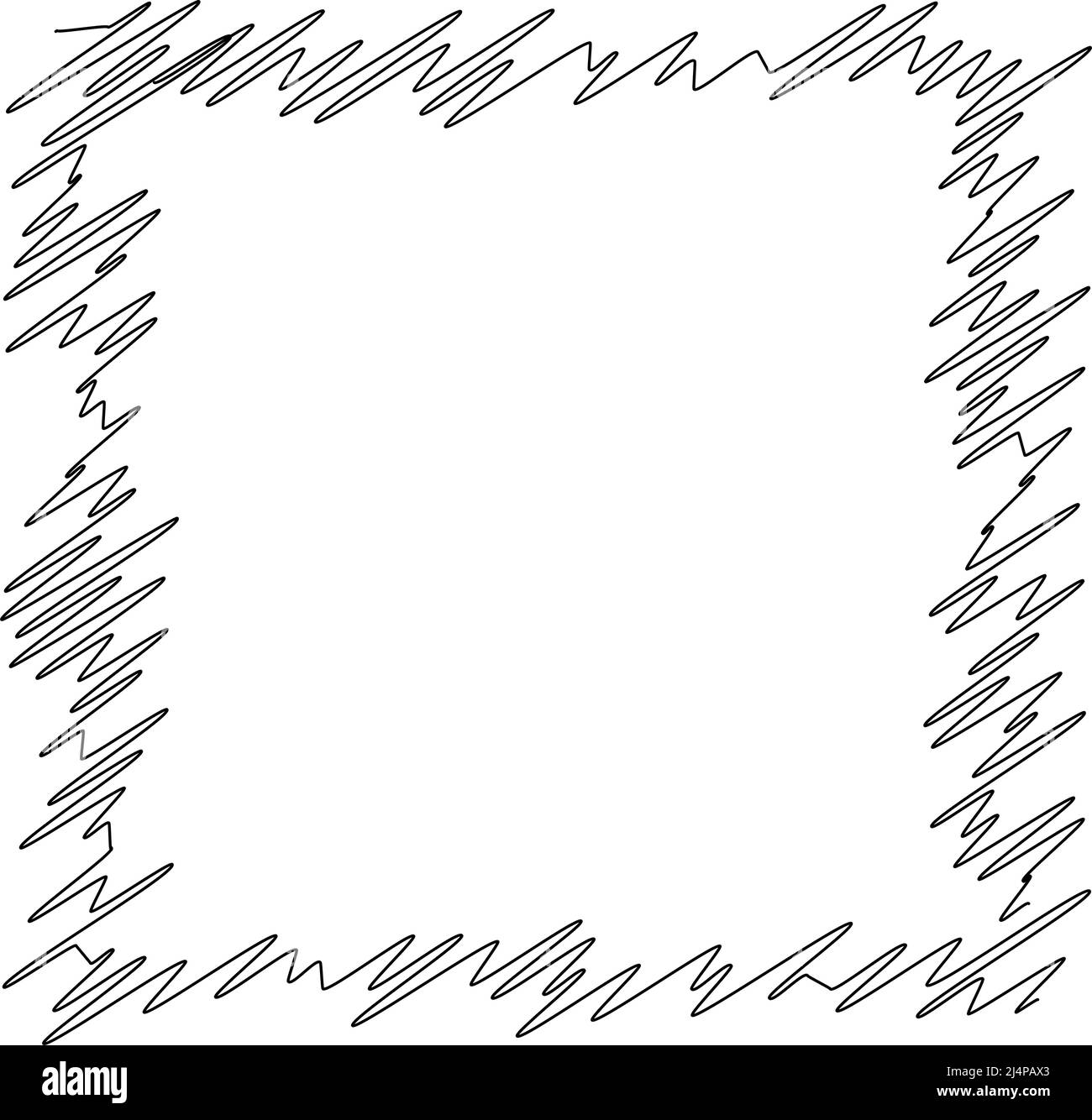 Square freehand drawing, handdrawn scribble, doodle, sketch shape ...