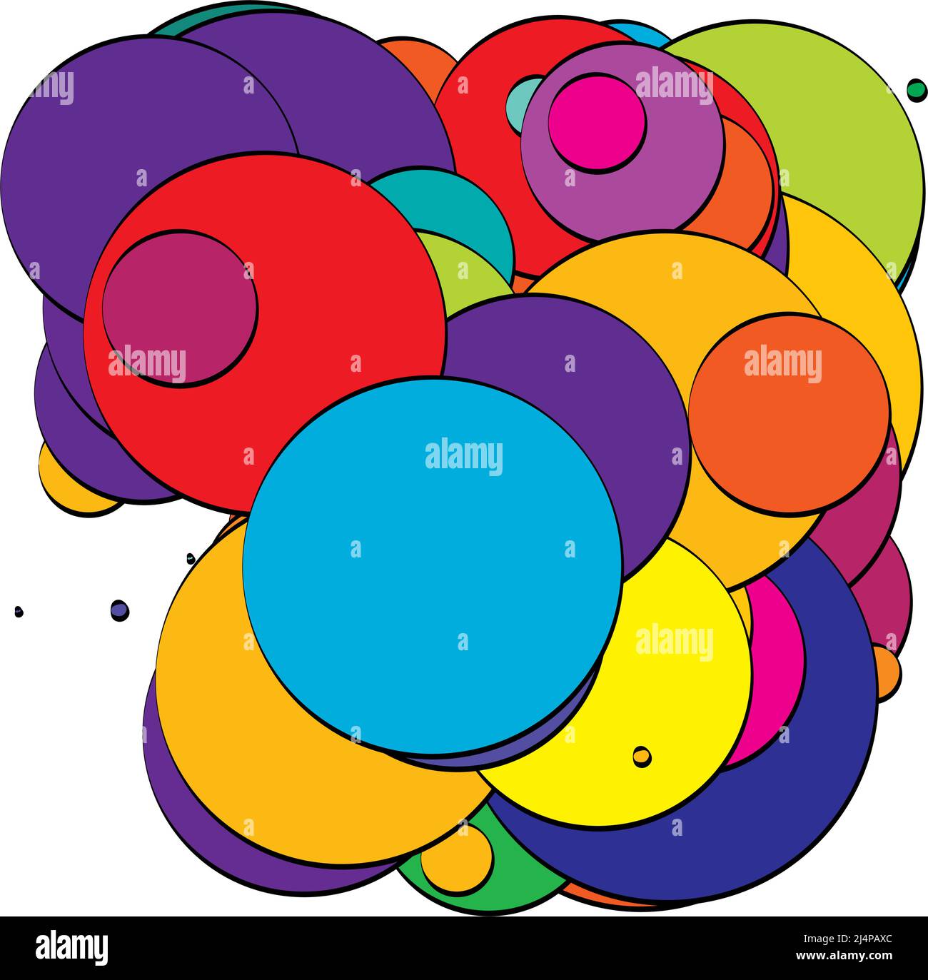 Abstract overlapping circles pattern vector illustraiton. Stock vector ...