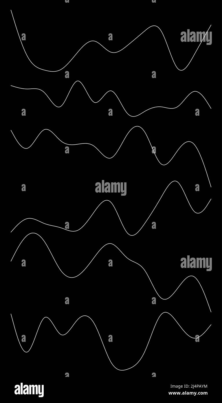 Wavy, waving lines. Wave effect stripes. Zigzag, criss cross streaks ...
