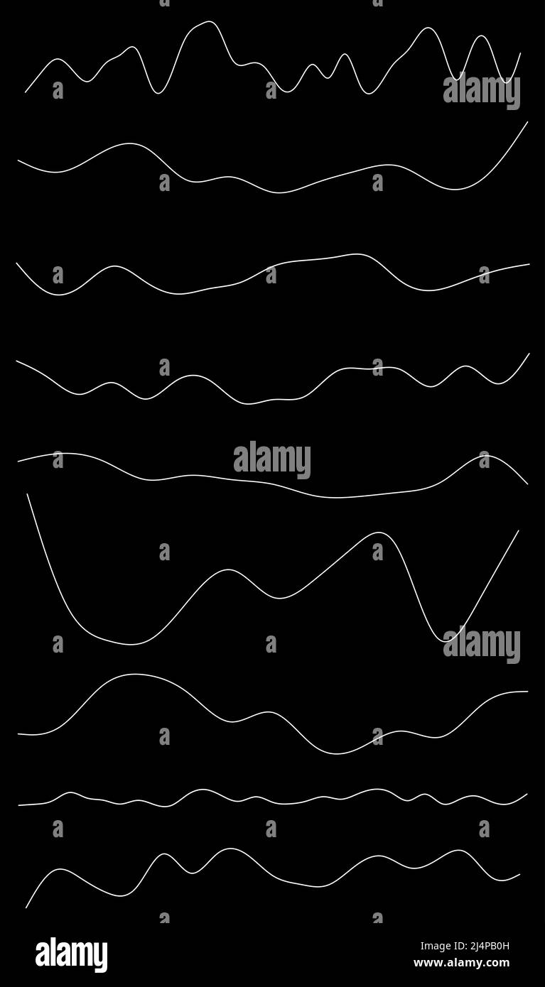 Wavy, waving lines. Wave effect stripes. Zigzag, criss cross streaks ...
