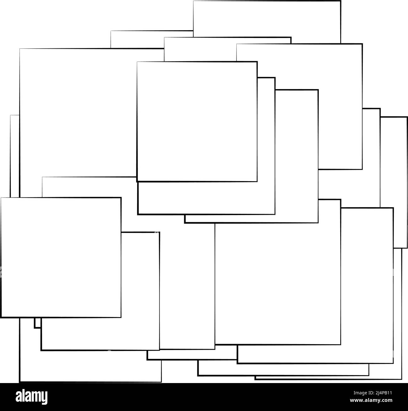 Random rectangles structure vector composition, pattern. Stock vector ...