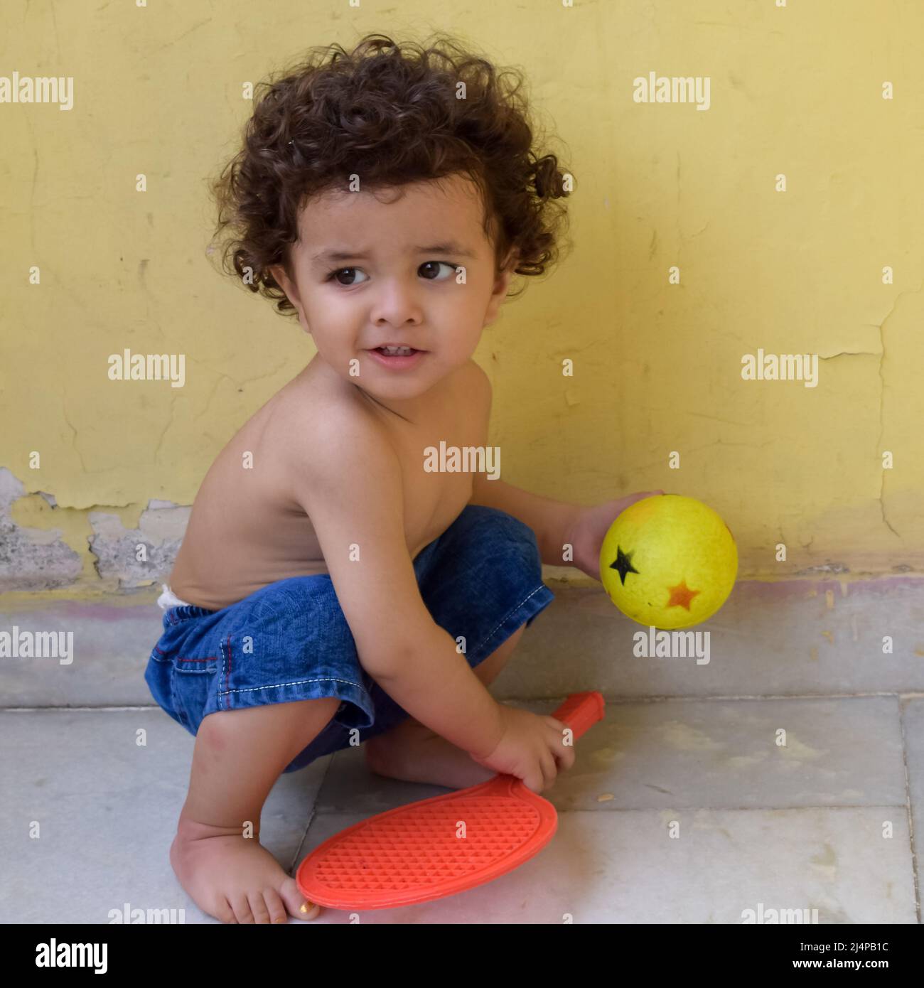 Cute little boy Shivaay at home balcony during summer time, Sweet ...