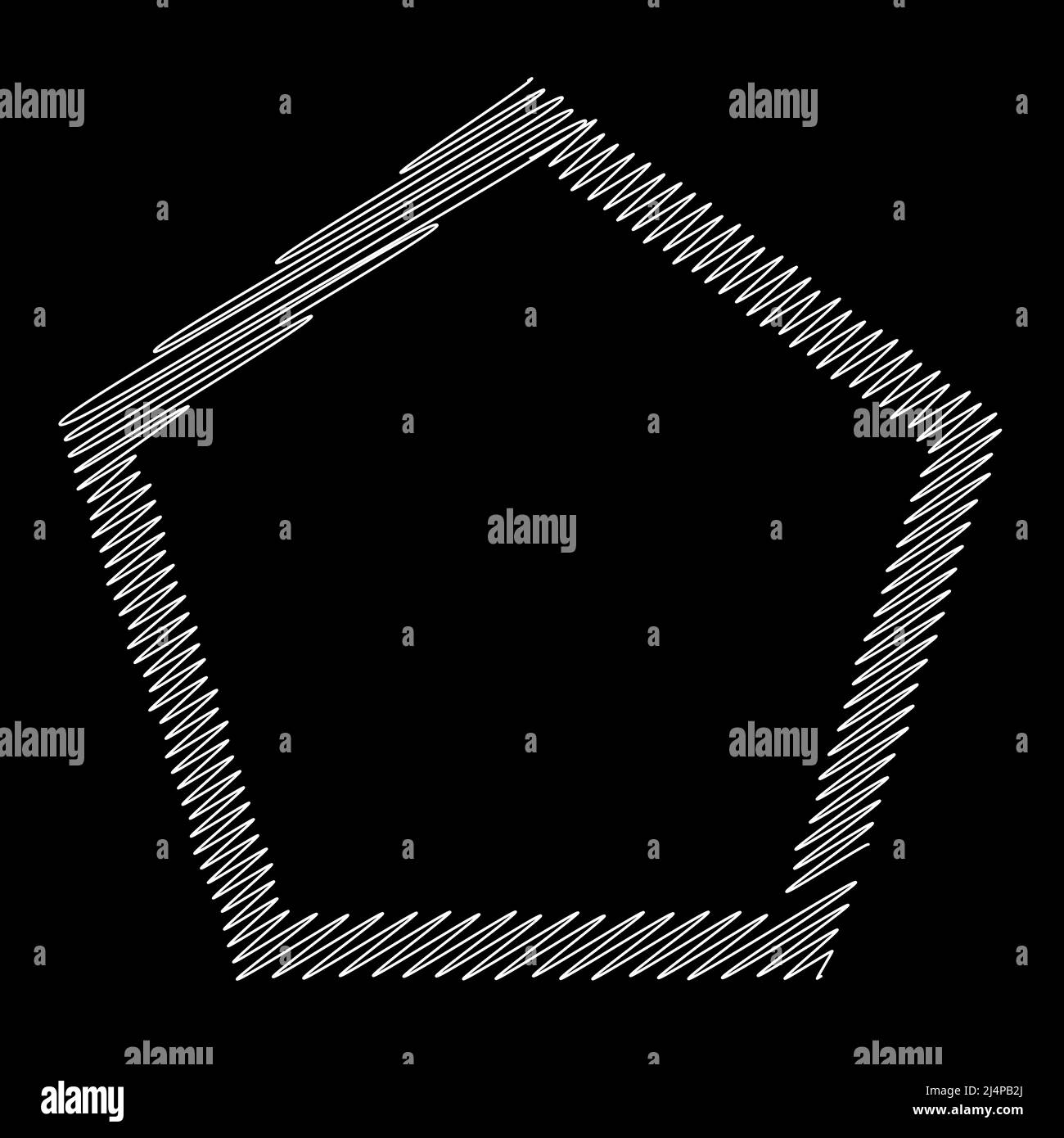 Octagon freehand drawing, handdrawn polygon scribble, doodle, sketch ...