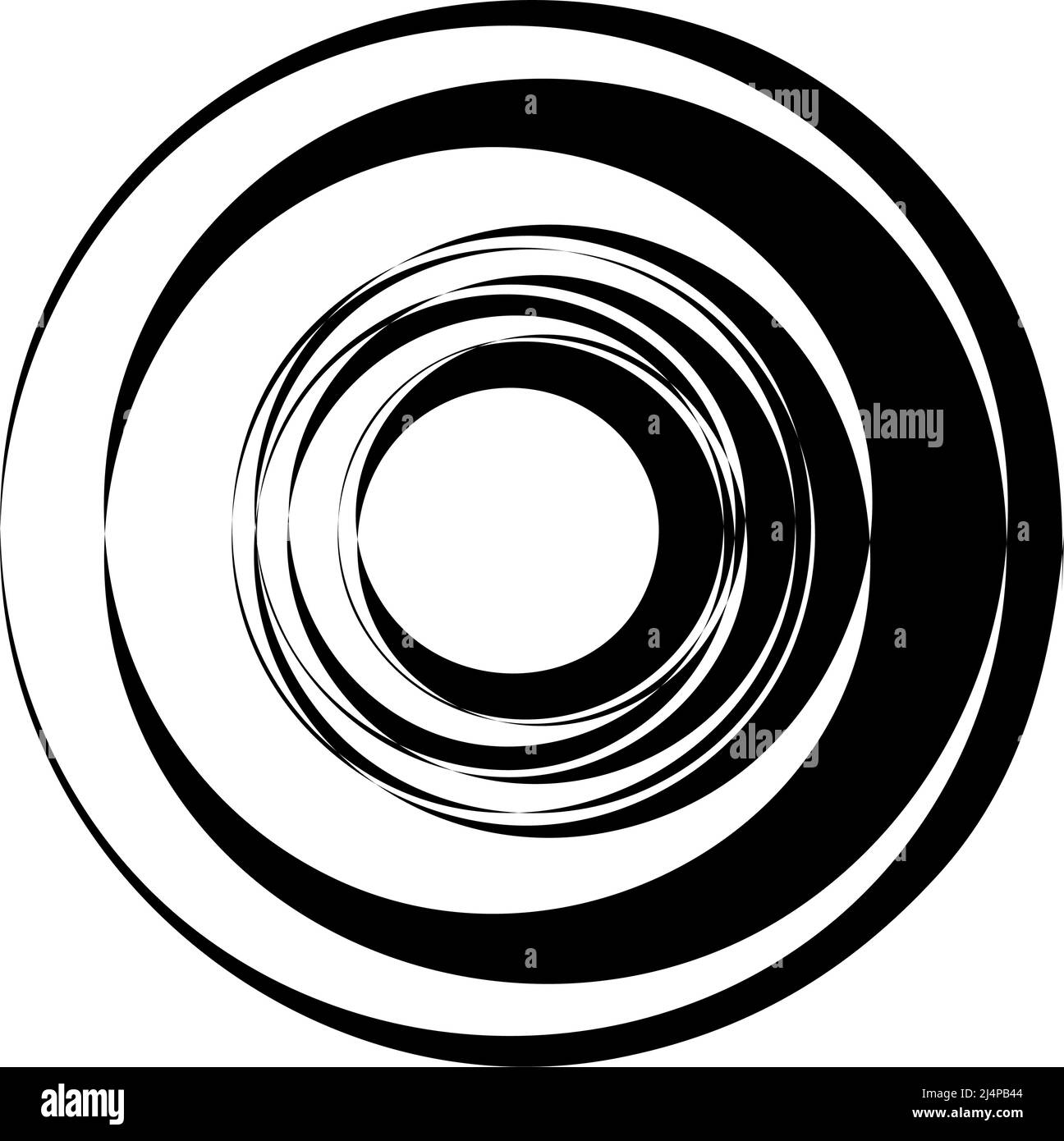 Random concentric circles. Circular abstract geometric icon, symbol ...