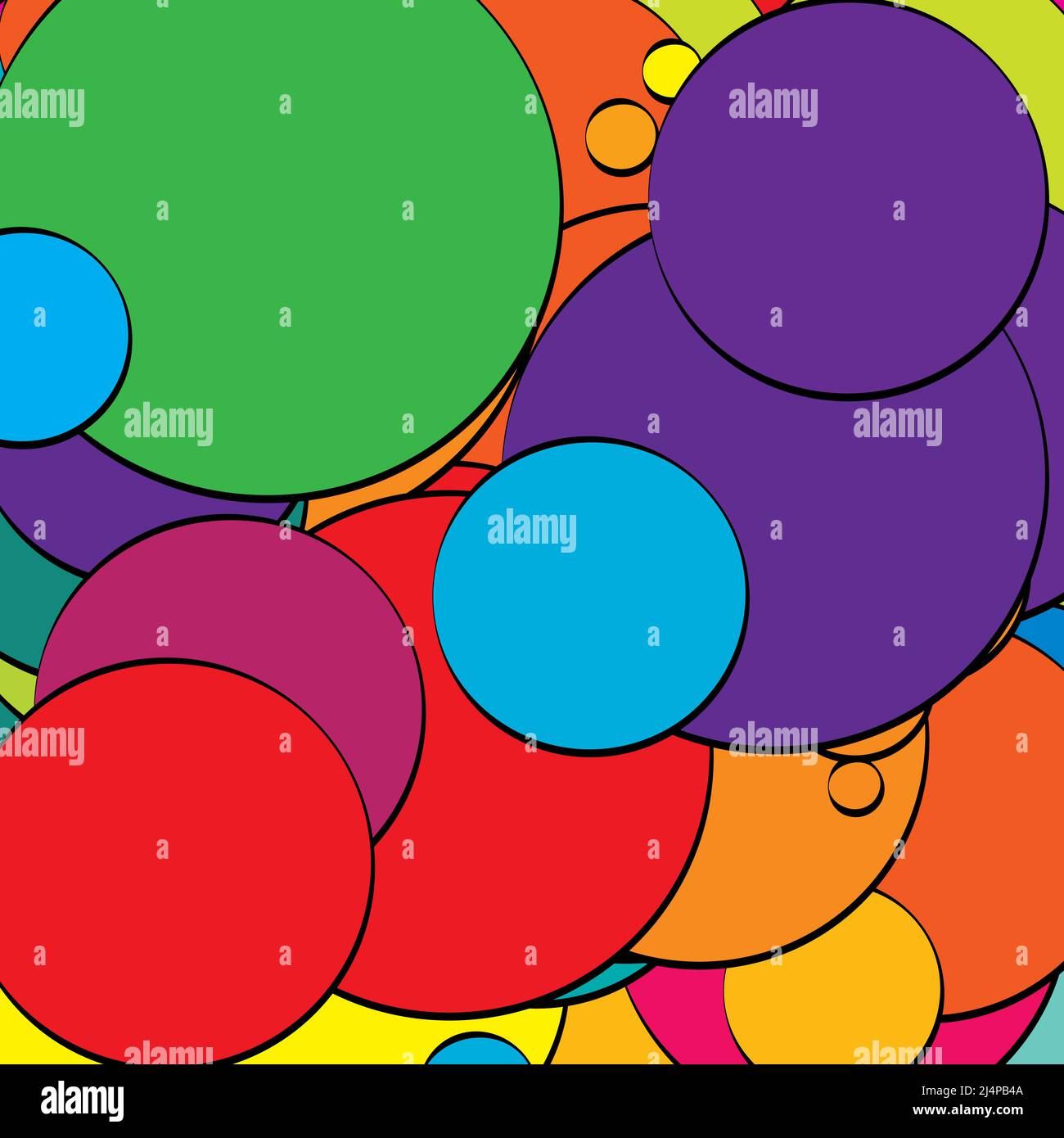 Abstract overlapping circles pattern vector illustraiton. Stock vector ...