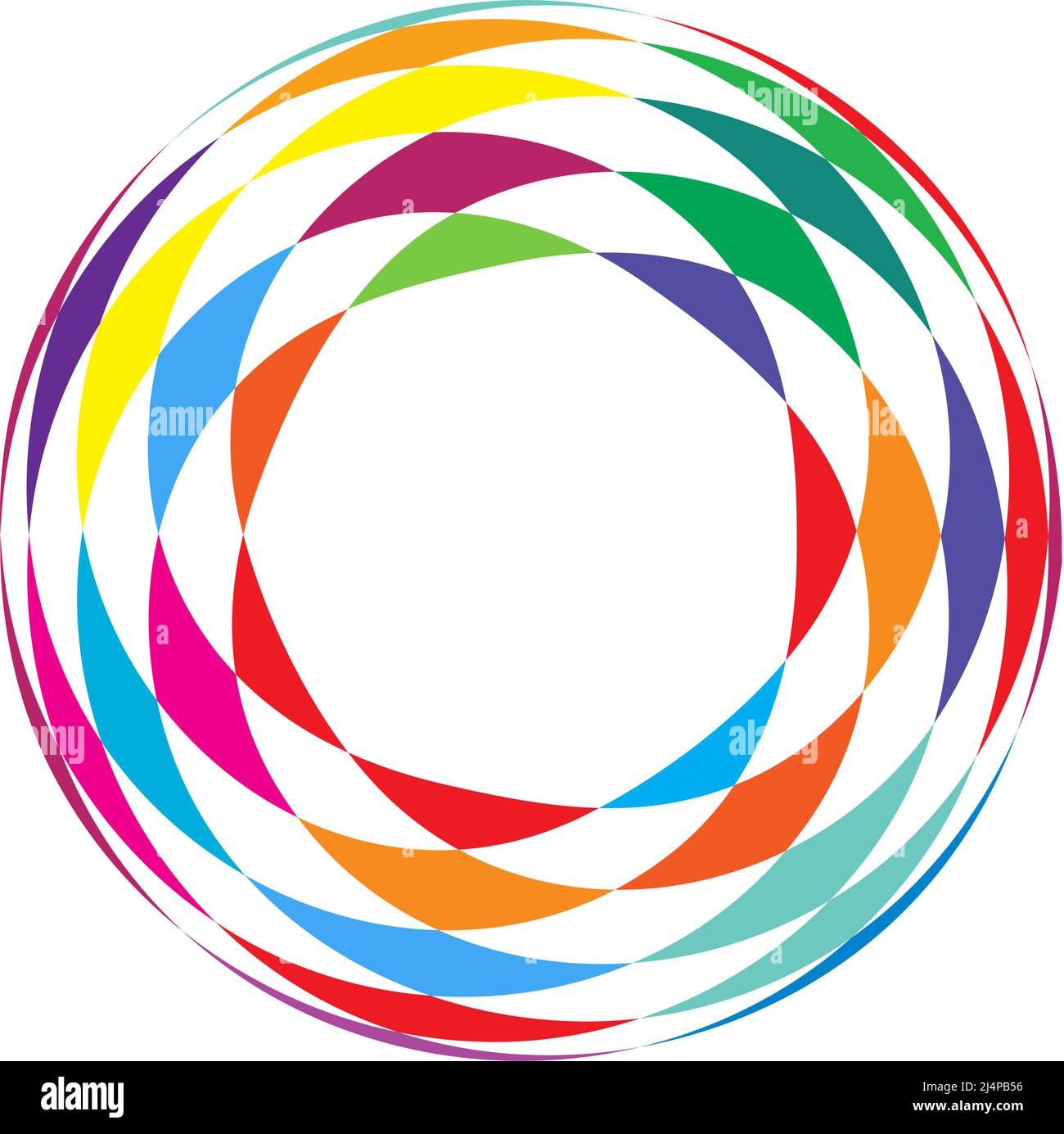 Random concentric circles. Circular abstract geometric icon, symbol ...